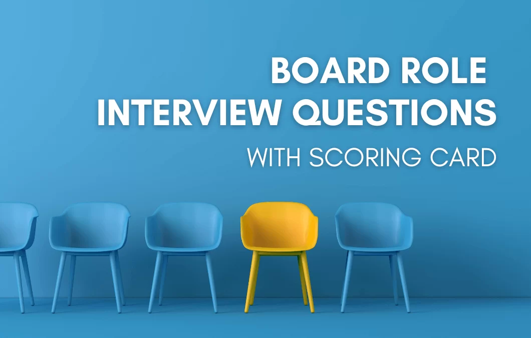 Board member interview questions and scoring card